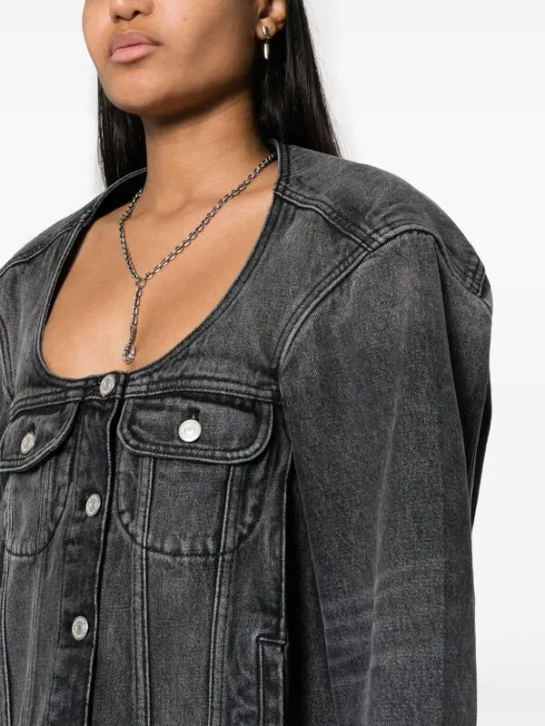 COURREGES U-neck Denim Jacket