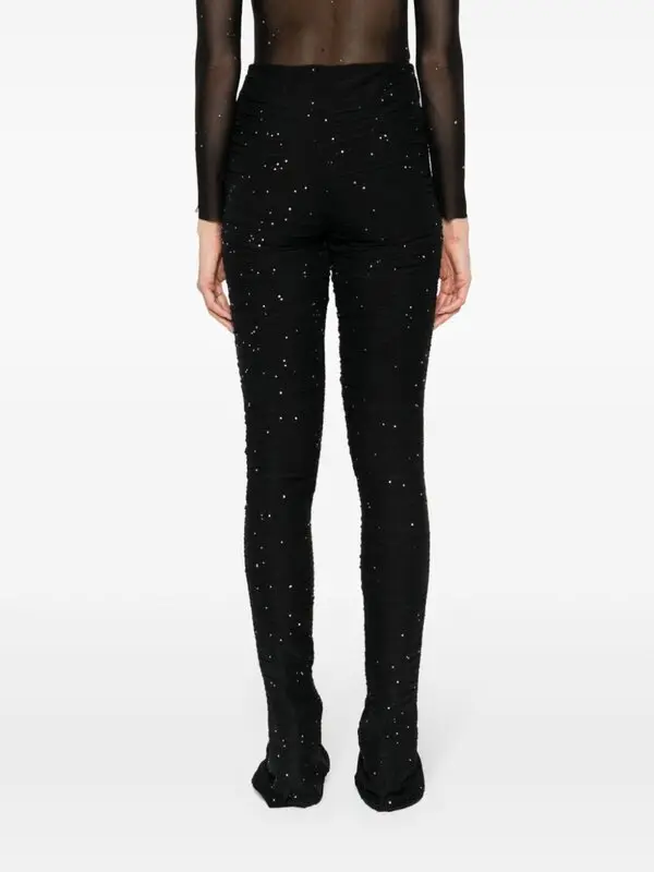 NISSA Crystal-embellished Flared Trousers