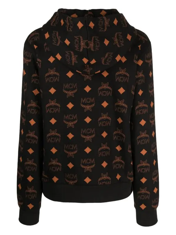Mcm Monogram-print Cotton Hoodie