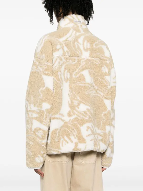 AAPE BY *A BATHING APE Camouflage-print Fleece Jacket - Neutrals