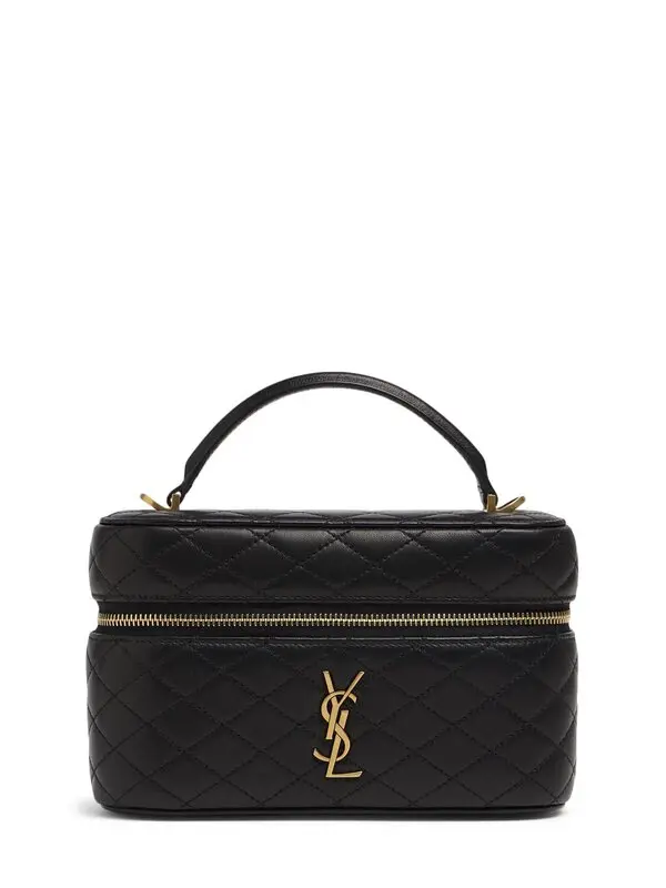 Saint Laurent Gaby Vanity Leather Shoulder Bag - Black