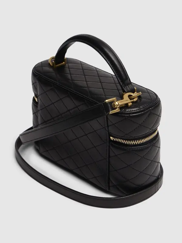 Saint Laurent Gaby Vanity Leather Shoulder Bag - Black