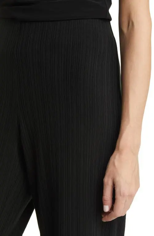 Eileen Fisher Plissé Wide Leg Ankle Pants