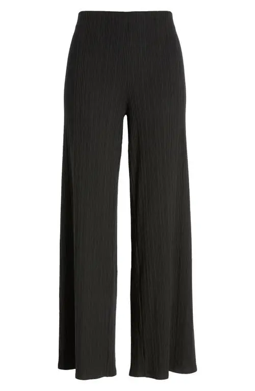 Eileen Fisher Plissé Wide Leg Ankle Pants