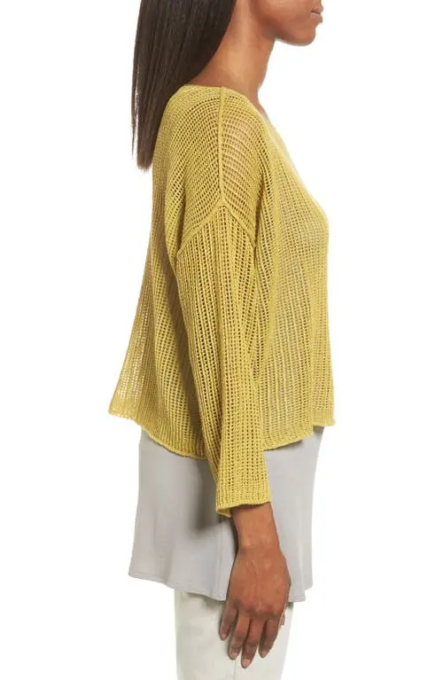 Eileen Fisher Organic Linen Crop Sweater