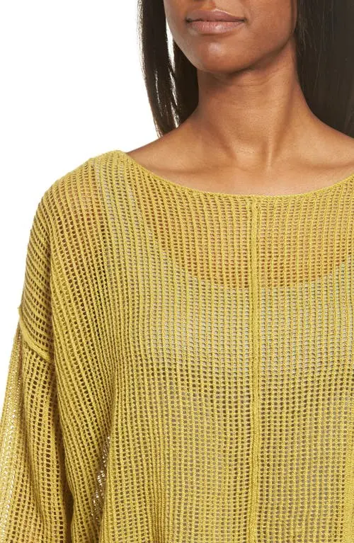 Eileen Fisher Organic Linen Crop Sweater