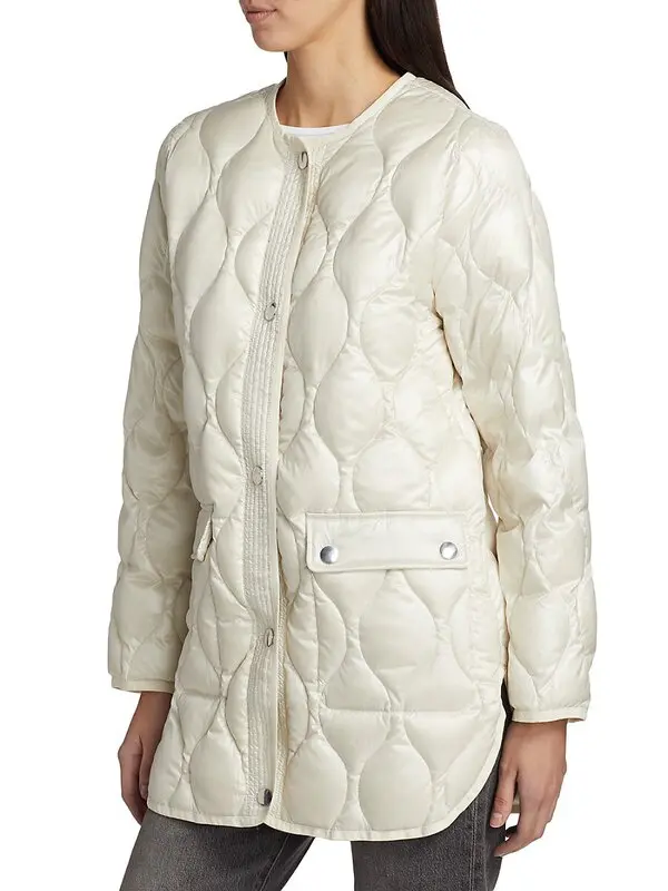 If Only Studio Amy Quilted Down Jacket In Champagne - 20