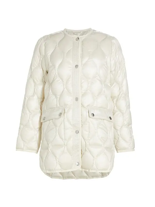 If Only Studio Amy Quilted Down Jacket In Champagne - 20% Off