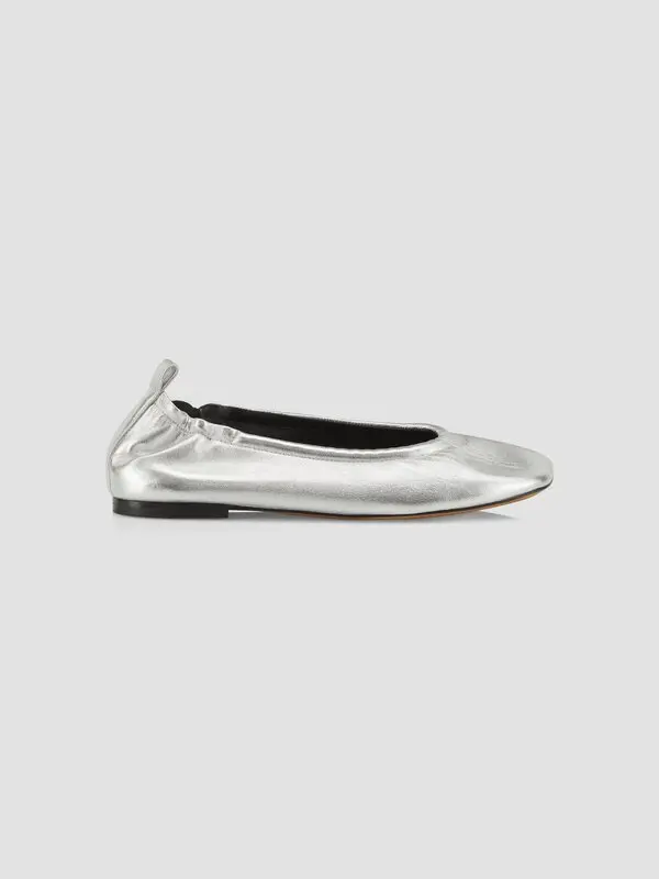 3.1 Phillip Lim Stretch-back Metallic Leather Ballet Flats - Silver