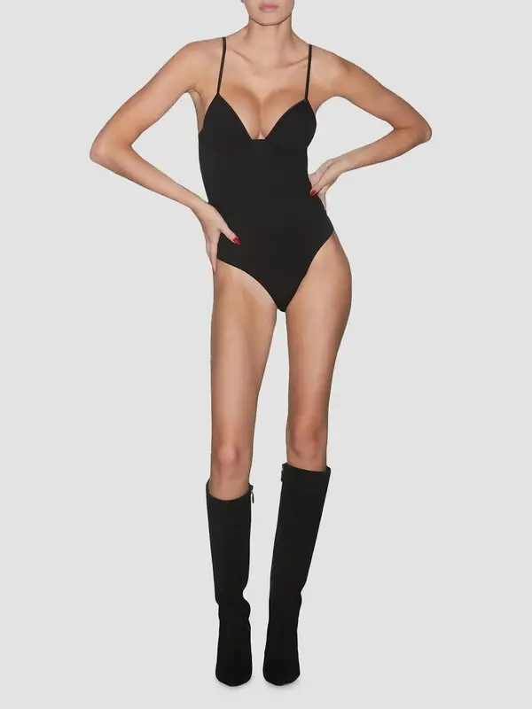 FLEUR DU MAL Soft-cup Wireless Bodysuit - Black