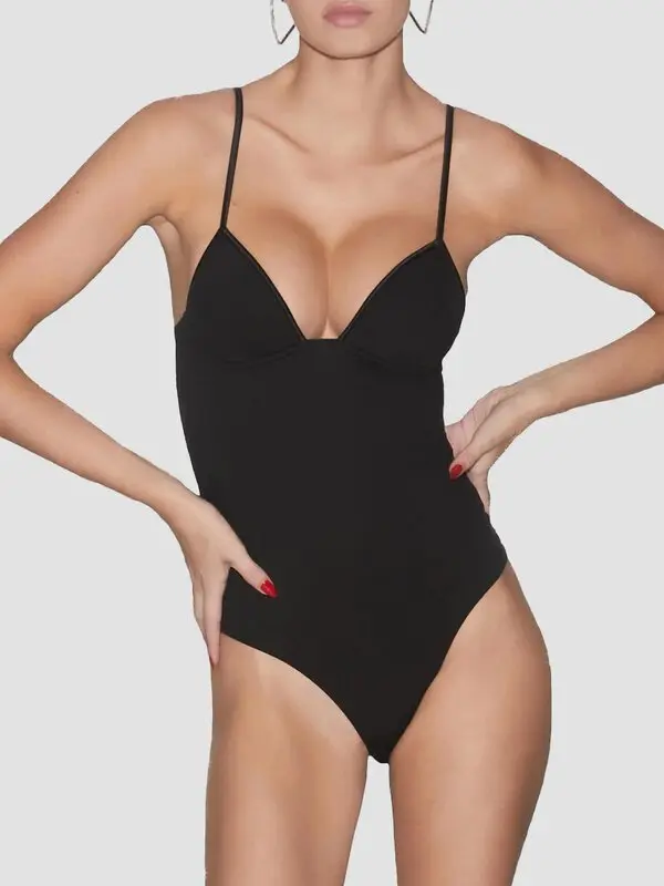 FLEUR DU MAL Soft-cup Wireless Bodysuit - Black