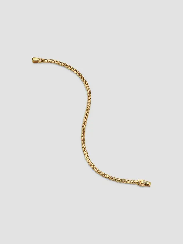 David Yurman Box Chain Bracelet In 18k Yellow 3.4mm