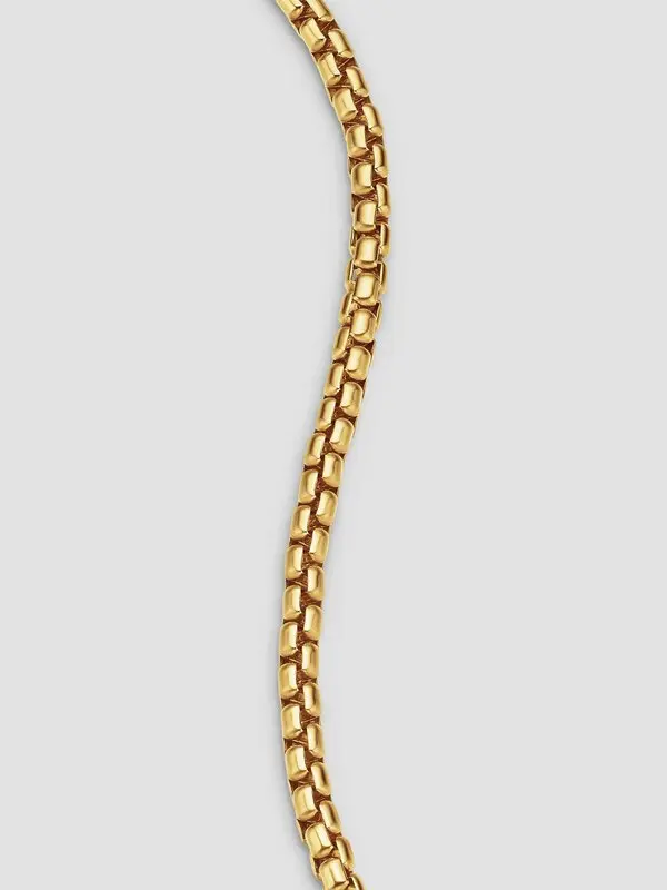 David Yurman Box Chain Bracelet In 18k Yellow 3.4mm