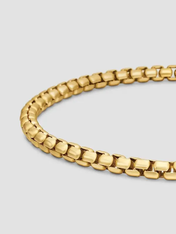 David Yurman Box Chain Bracelet In 18k Yellow 3.4mm