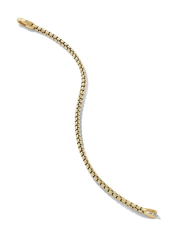 David Yurman Box Chain Bracelet In 18k Yellow 3.4mm