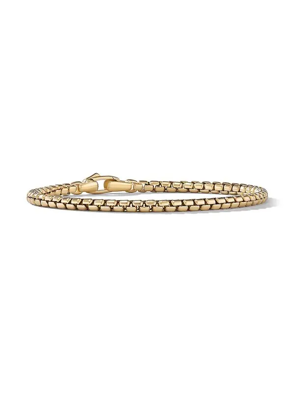 David Yurman Box Chain Bracelet In 18k Yellow 3.4mm