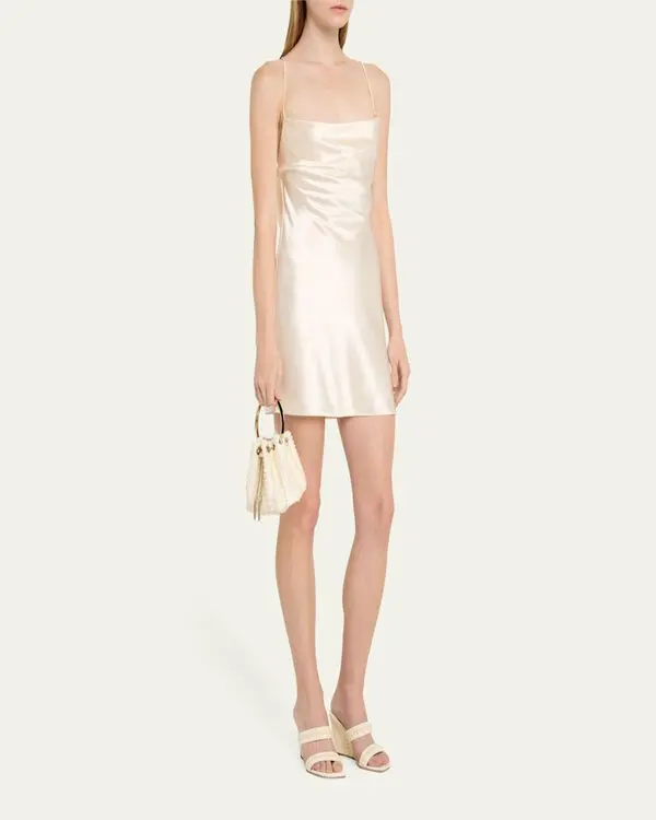 JIMMY CHOO Bon Bon Pearly Bucket Bag - Ivory