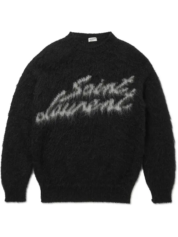 Intarsia Cotton-blend Sweater