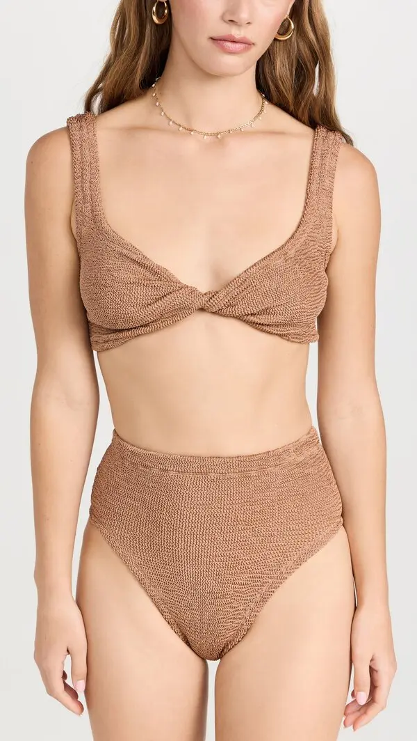 Hunza G Jamie Bikini Set - Metallic Cocoa