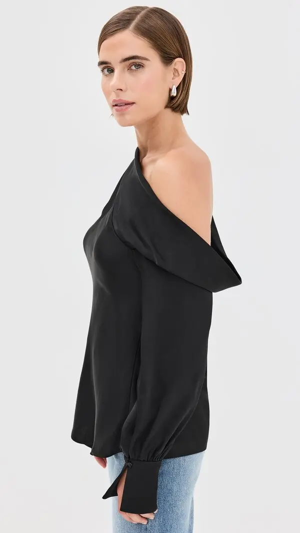 Simkhai Alice One Shoulder Top - Black