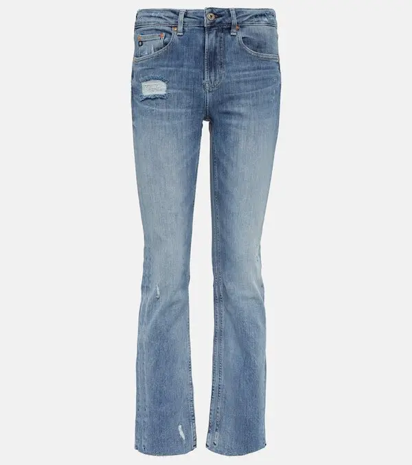 Ag Girlfriend Mid-rise Straight Jeans