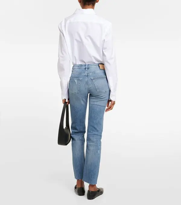 Ag Girlfriend Mid-rise Straight Jeans