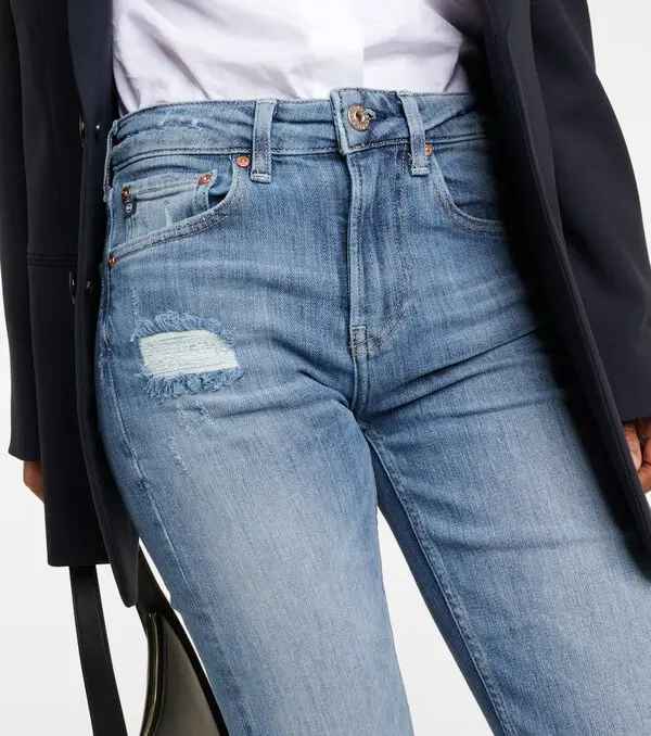Ag Girlfriend Mid-rise Straight Jeans