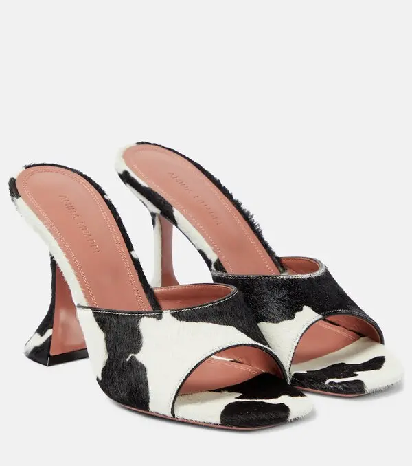 Amina Muaddi Lupita 95 Leather Mules