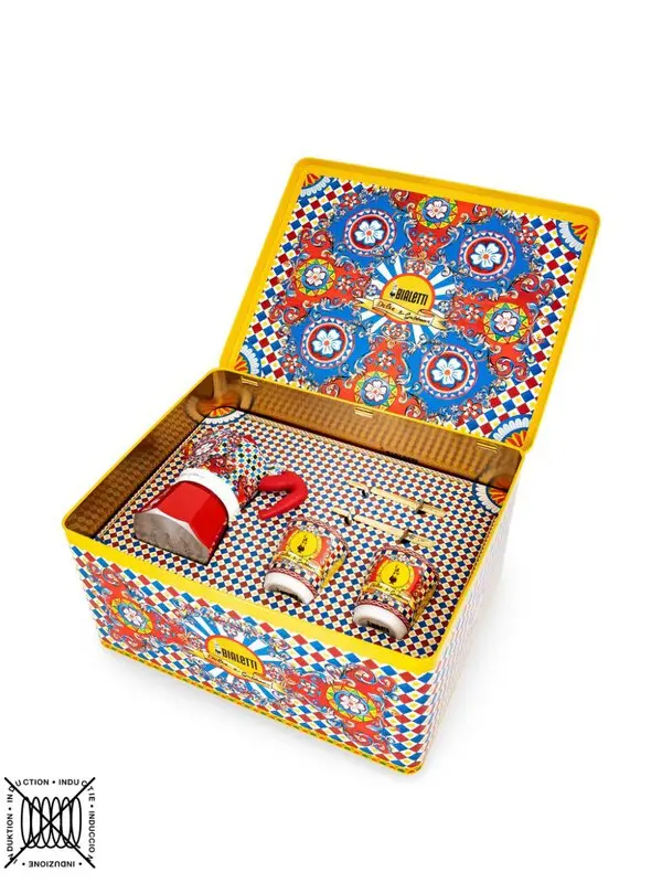 Dolce & Gabbana X Bialetti Carretto-print Moka Express Set - Red
