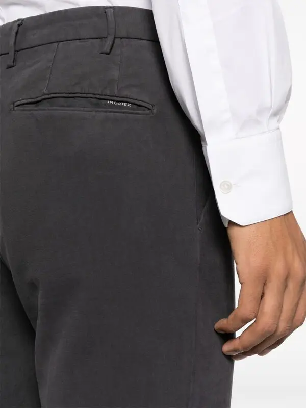 Incotex Mid-rise Straight-leg Chinos - Grey