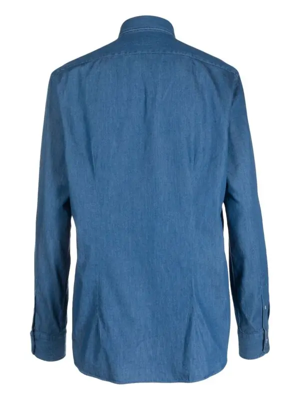 XACUS Spread-collar Cotton Shirt