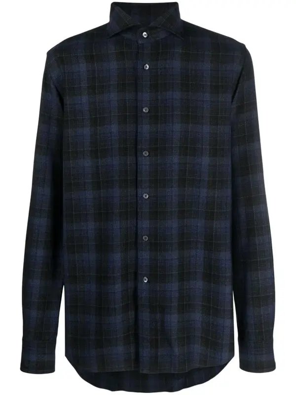 XACUS Check-pattern Long-sleeve Shirt