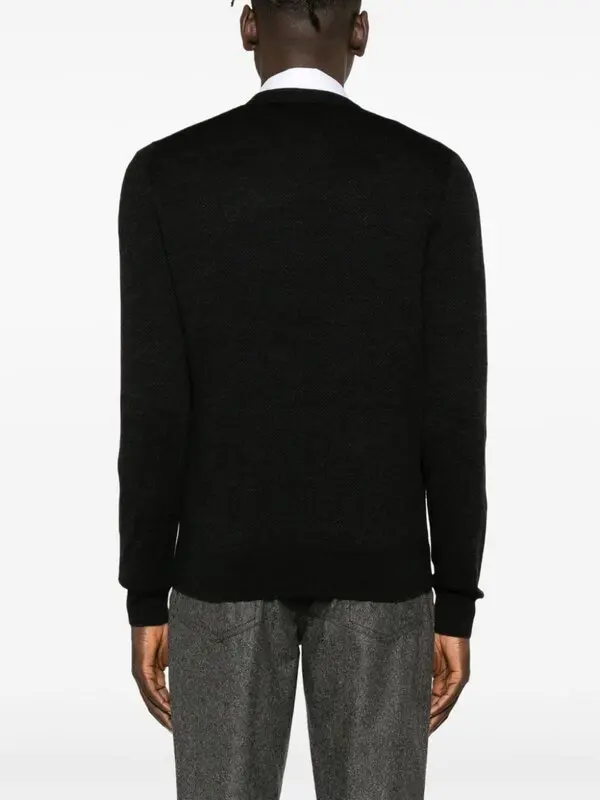 HACKETT Herringbone Jacquard Wool Jumper