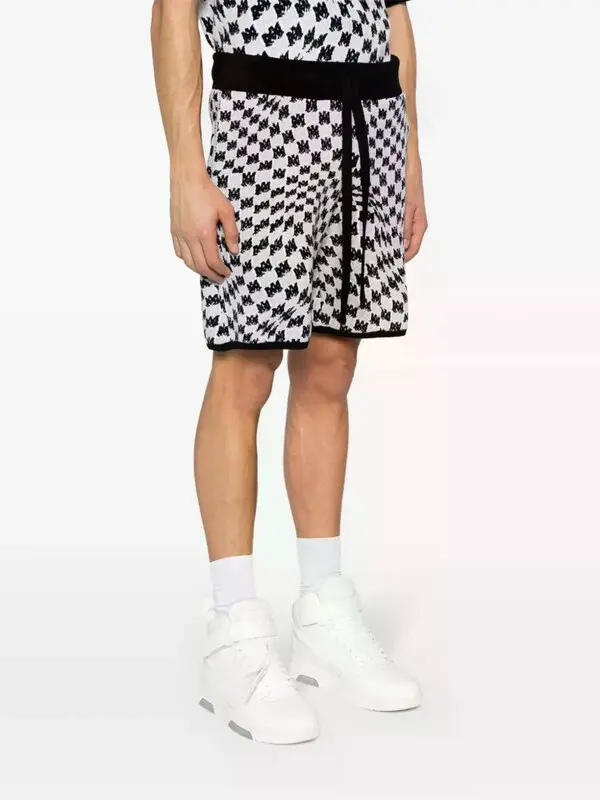 Amiri Logo-print Ribbed Knit Bermuda Shorts