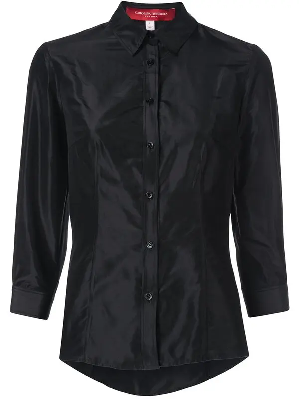 Carolina Herrera Three-quarter Sleeve Shirt - Black