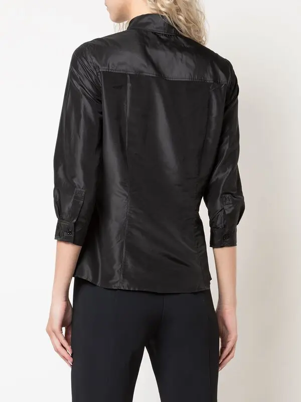 Carolina Herrera Three-quarter Sleeve Shirt - Black