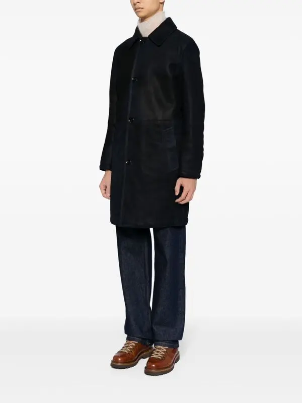Brioni Single-breasted Leather Coat