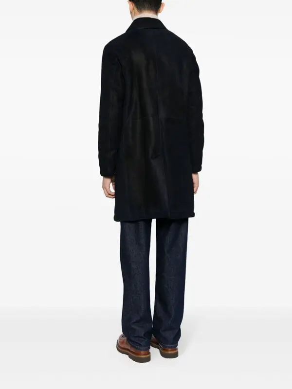 Brioni Single-breasted Leather Coat