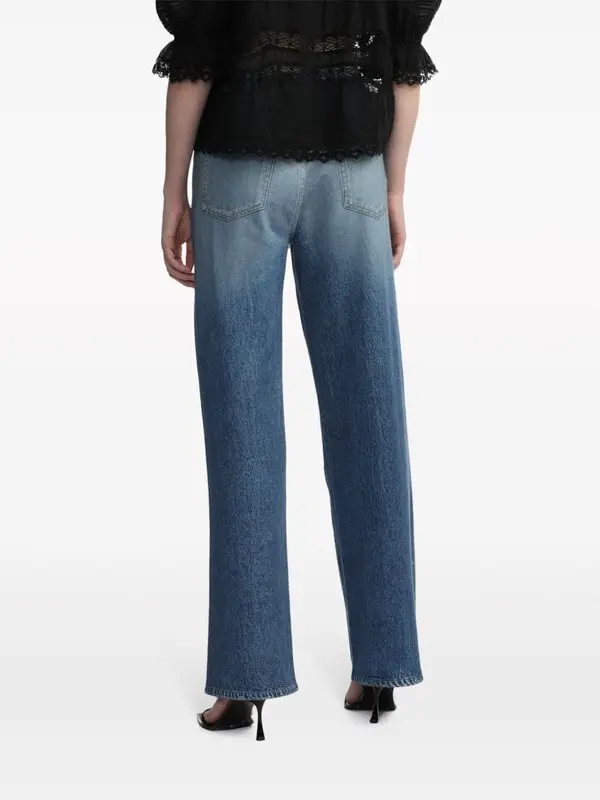 Rag & Bone Logan Mid-rise Wide-leg Jeans - Blue