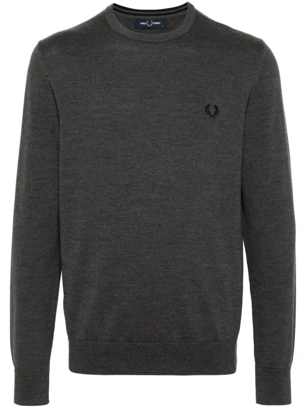 Fred Perry Logo-embroidered Mélange Jumper