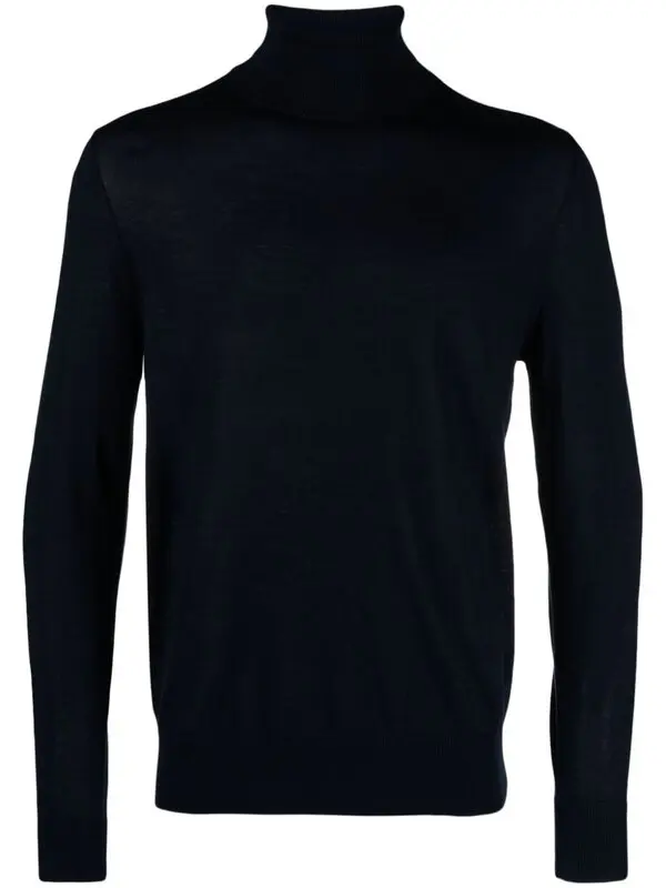 HACKETT LONDON Hackett Fine-knit Roll-neck Jumper - Blue