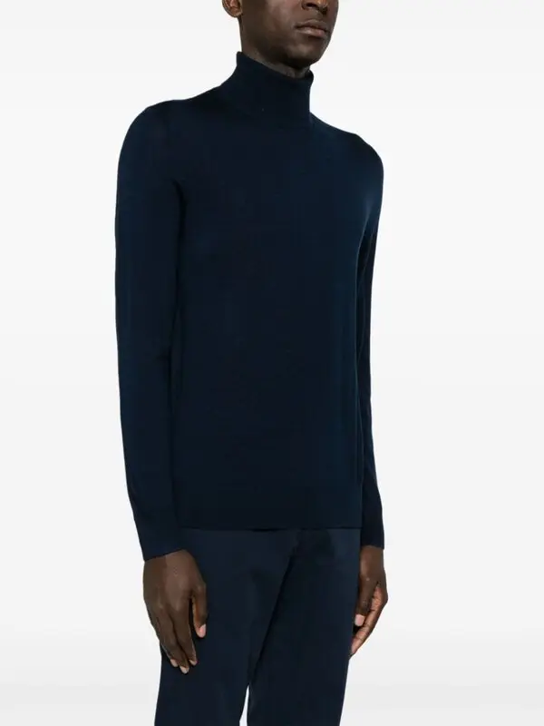 HACKETT LONDON Hackett Fine-knit Roll-neck Jumper - Blue
