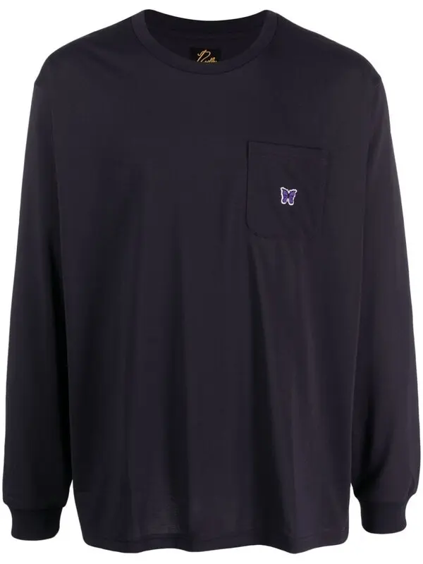Needles Logo-appliqué Long-sleeve T-shirt - Purple