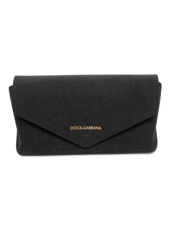 Dolce & Gabbana Logo-plaque Rectangle-frame Sunglasses - Black