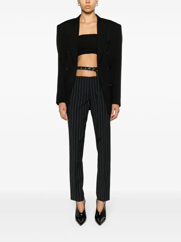 Attico Pinstriped Tailored Trousers - Blue