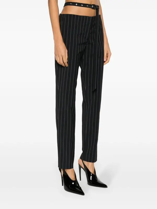 Attico Pinstriped Tailored Trousers - Blue