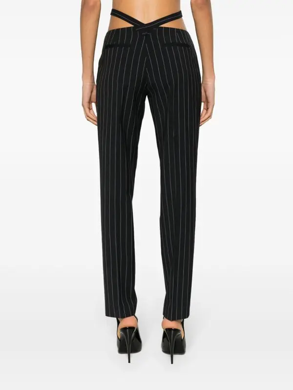 Attico Pinstriped Tailored Trousers - Blue