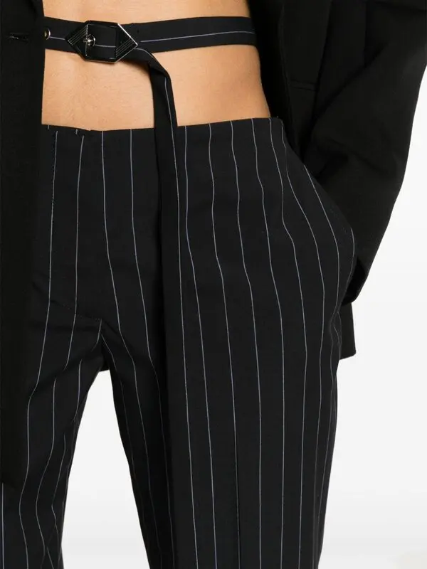 Attico Pinstriped Tailored Trousers - Blue