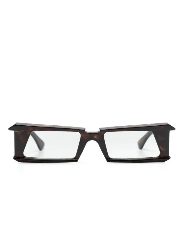 KUBORAUM X21 Rectangle-frame Sunglasses - Brown