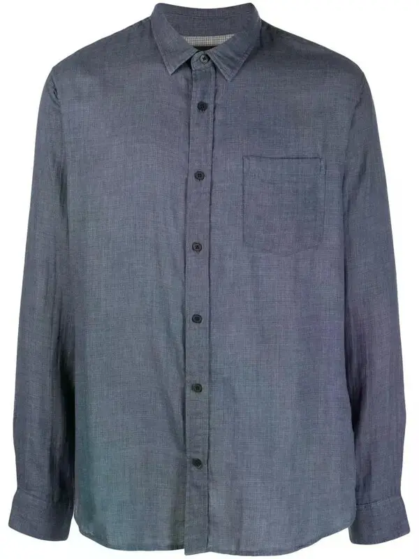 Vince Spread-collar Cotton Shirt